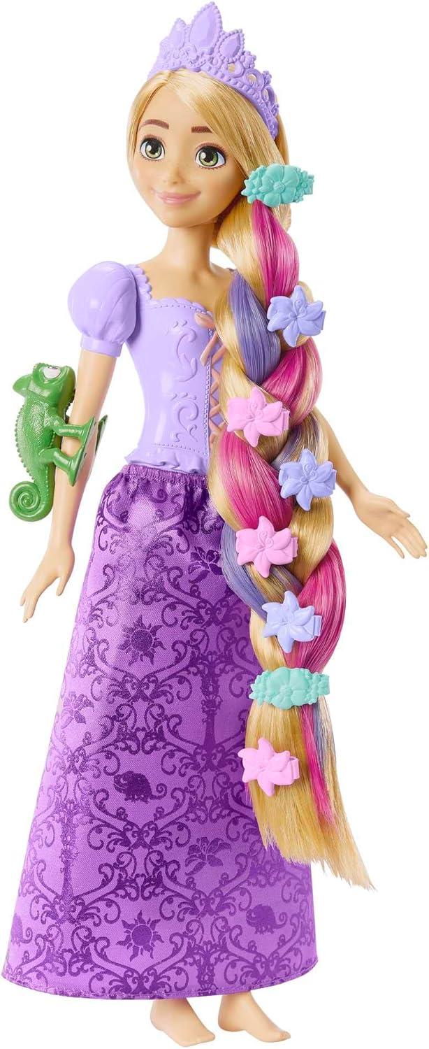 Mattel Disney Princess Rapunzel Fashion Doll with 2 Color-Change Hair ...