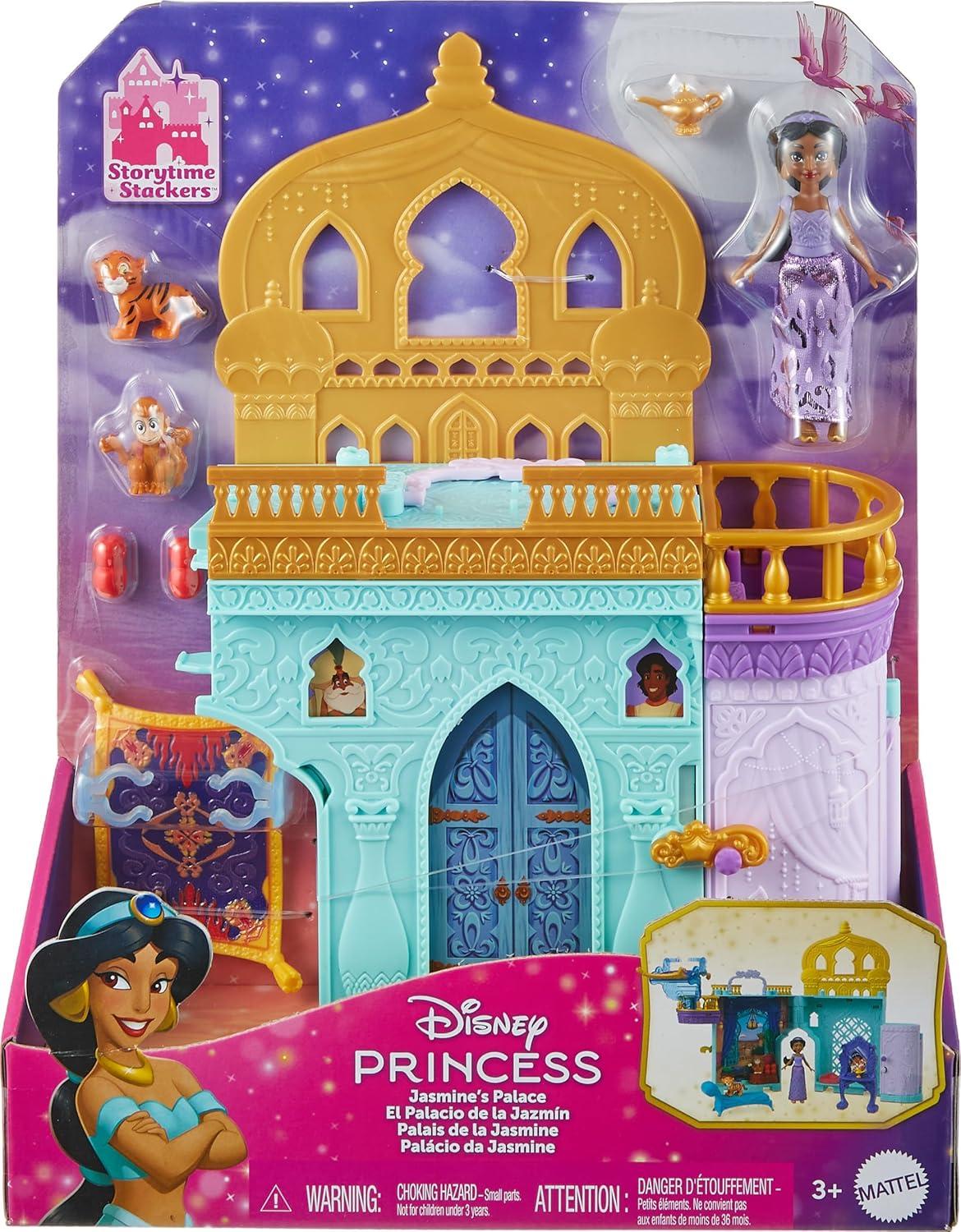 Mattel Disney Princess Jasmine Doll House Stackable Castle with Small ...